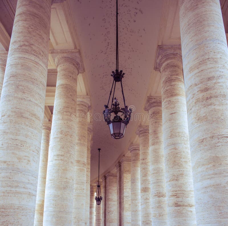 Ancient Roman Columns of Ancient Rome on the Territory of the Vatican ...