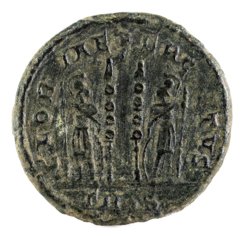 Ancient Roman Copper Coin of Emperor Constantine I Magnus. Reverse ...