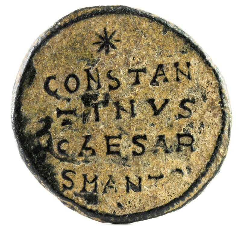 Ancient Roman Copper Coin of Emperor Constantine II Stock Image - Image ...