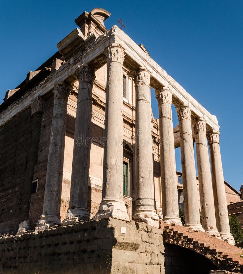 Ancient Roman Forum Building Stock Image - Image of historic, nice ...