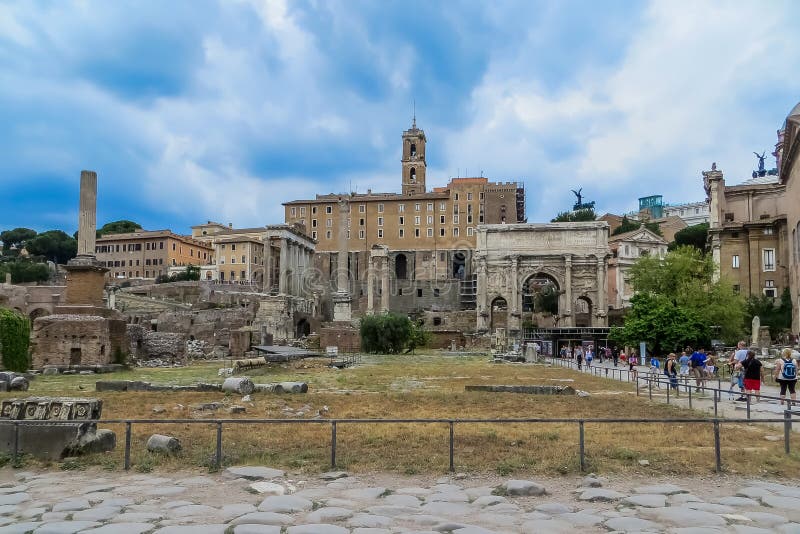 Roman Forum- Tomb of Julius Caesar Editorial Photography - Image of ...