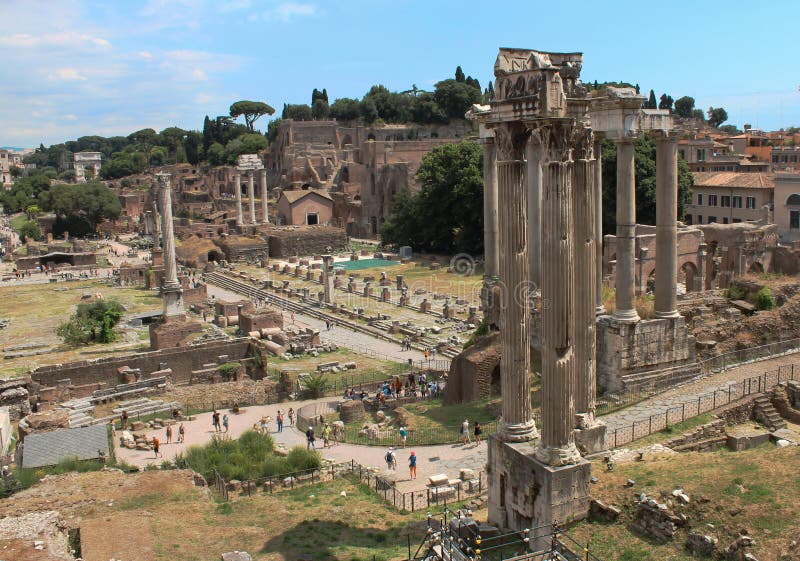 Ancient Roman Forum stock image. Image of forum, summer - 46655263