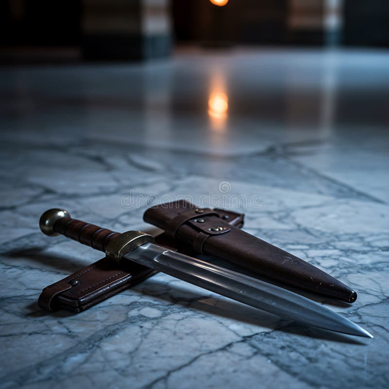 Ancient Roman Gladius: Leather Scabbard on Marble Stock Photo - Image ...