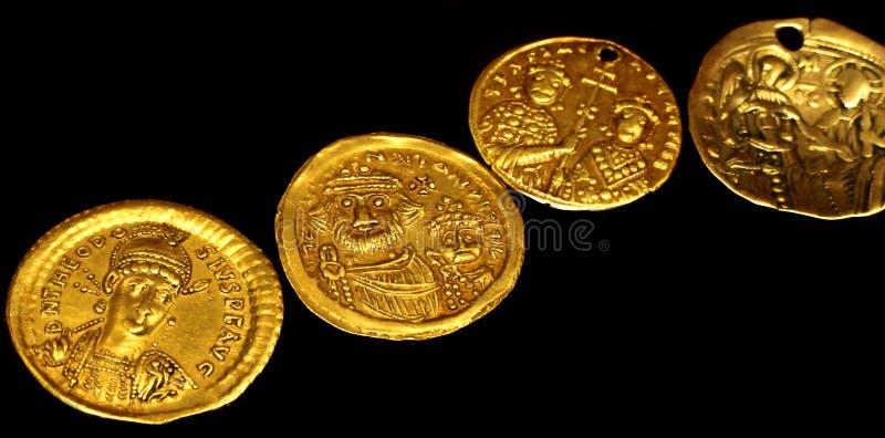 Ancient Roman gold coins stock photo. Image of coinage - 122816168