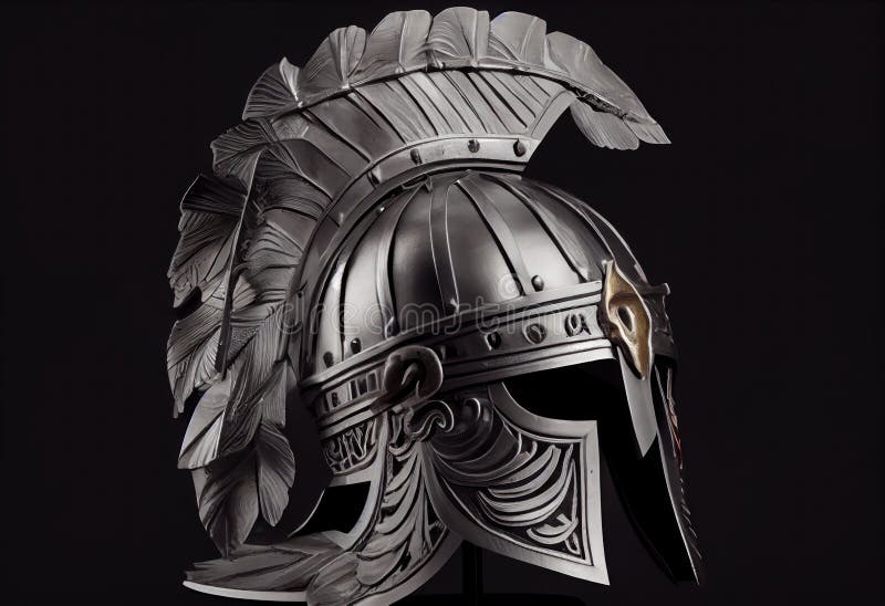 Ancient Roman Helmet, Beautifully Decorated. Generative AI. Stock ...