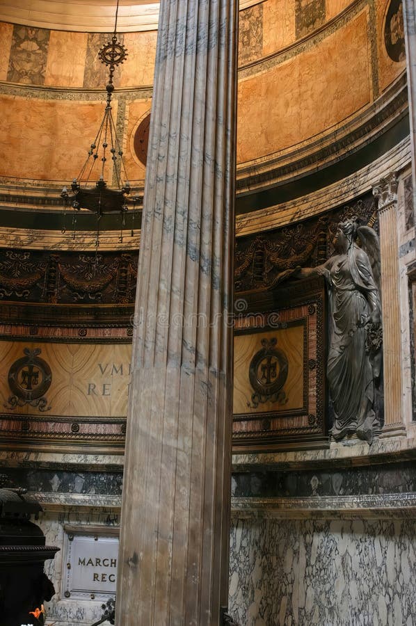 Ancient Roman Pantheon in Piazza Navone Stock Image - Image of urban ...