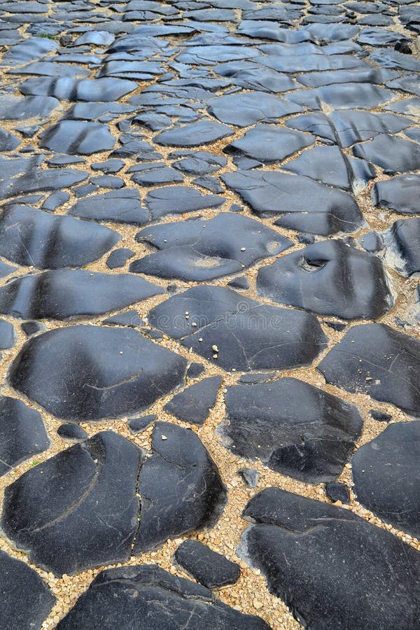 An Ancient Roman Road with Ruts Stock Photo - Image of carriage, cart ...