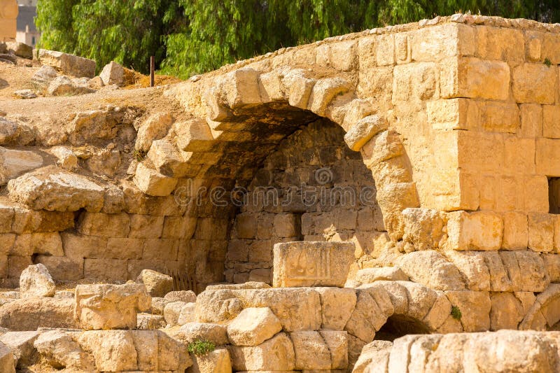 Ancient Roman Ruins of Jerash Gerasa, Jordan Stock Image - Image of ...