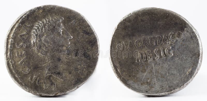 Marcus Vipsanius Agrippa Roman General Coin Editorial Stock Photo ...