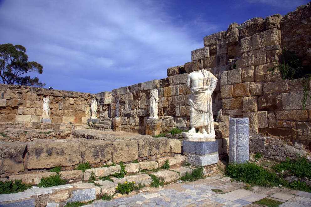 Ancient Roman Site in Salamis Stock Image - Image of arena, grave: 13440803
