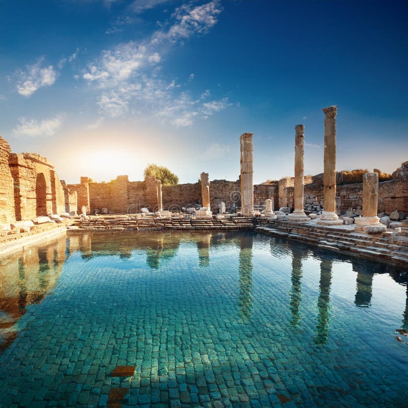 Ancient Roman Spa, AI Generated Stock Illustration - Illustration of ...