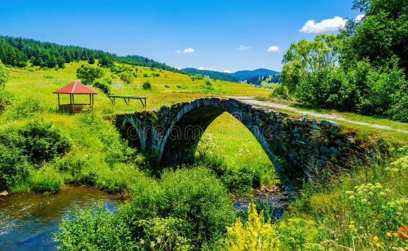 Ancient Roman Style Build Bridge from Stones Stock Image - Image of ...
