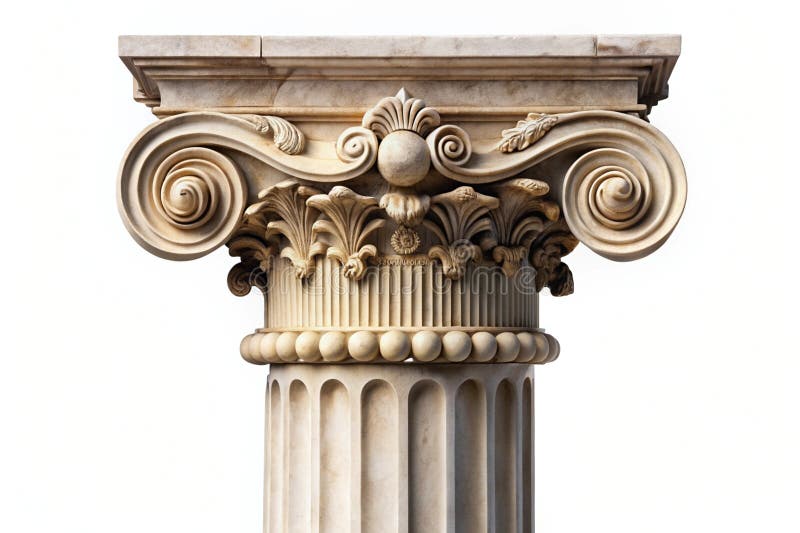 Ancient Roman Style Column with Ornate Detailing, Showcasing the ...