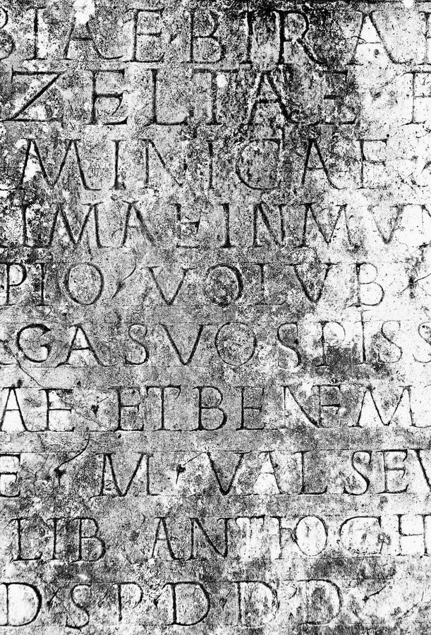 Ancient Roman Text Engraved on a Stone Stock Image - Image of ...