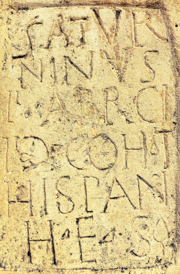 Ancient Roman Text Engraved on a Stone Stock Photo - Image of gothic ...