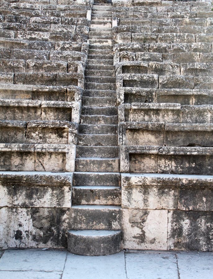 Ancient Roman Theater Stairs Stock Photo - Image of shan, ruins: 17185780