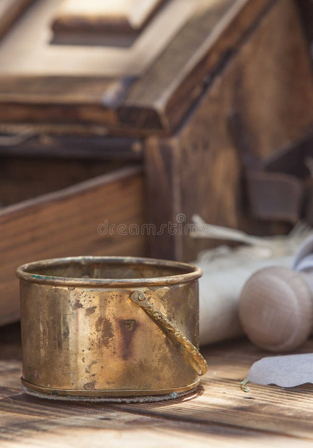 Ancient Roman Writing and Documents Management Implements Stock Image ...