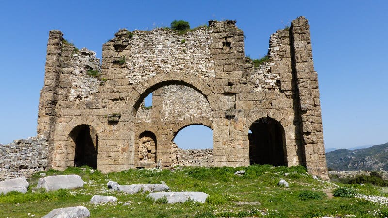 Ancient Romanian Ruins in Turkey Stock Image - Image of dacia, black ...
