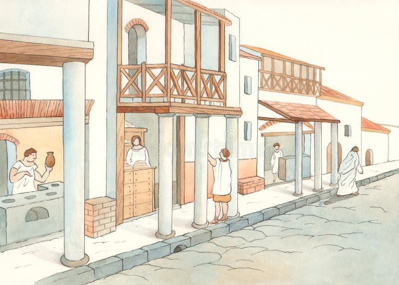 Ancient Rome stock illustration. Illustration of workshops - 28804813