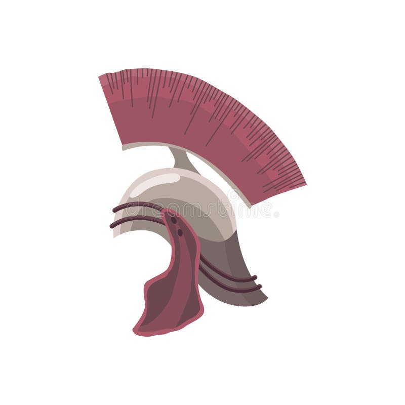 Ancient Rome Centurion Helmet with the Crest in Vector. Head Protection ...