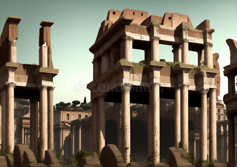 Ancient Rome, Generative AI Illustration Stock Photo - Image of famous ...