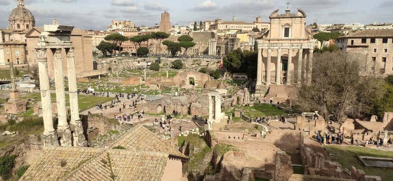 Ancient rome forum stock image. Image of landmark, tourism - 338898521