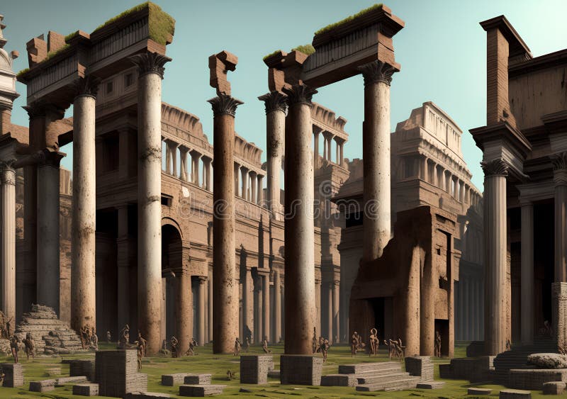 Ancient Rome, Generative AI Illustration Stock Illustration ...