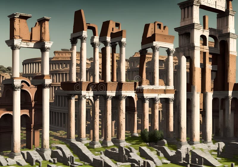 Ancient Rome, Generative AI Illustration Stock Illustration ...