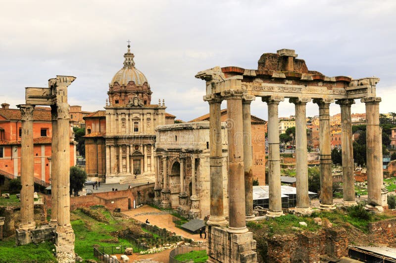 Ancient Rome Ruin Building of Rome City Stock Photo - Image of landmark ...