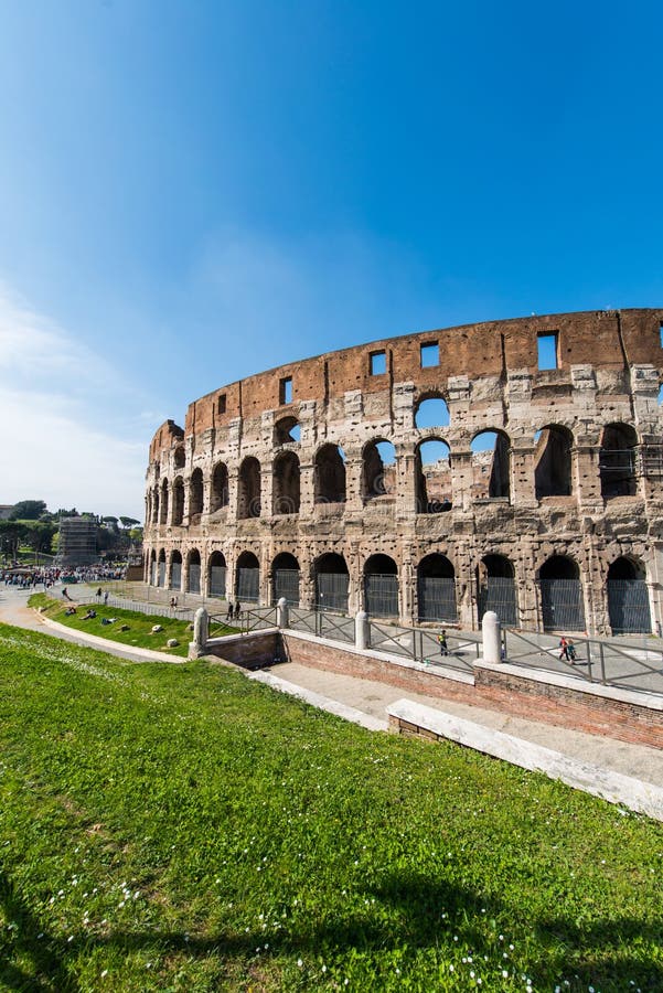 Ancient Rome Ruines on Bright Stock Photo - Image of antique, italian ...