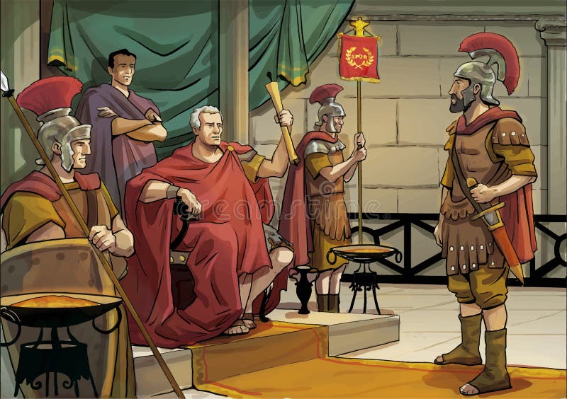 Illustration about the Emperor of Ancient Rome, Julius Caesar Stock ...