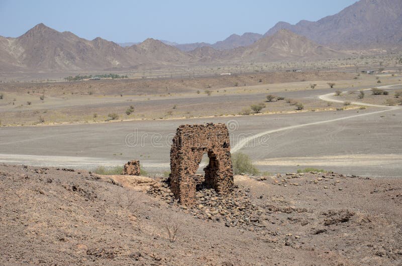 Ancient ruin Oman stock photo. Image of arabian, heritage - 185352940