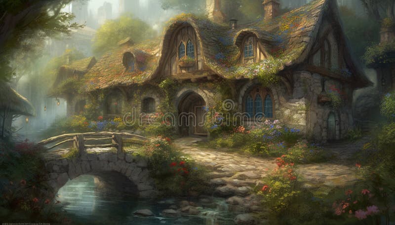 Ancient Ruined Building, Dark and Spooky, with Medieval Architecture ...