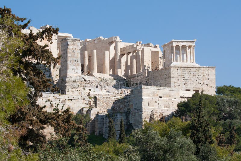 Ancient Ruins on Acropolis of Athens, Greece Stock Image - Image of ...