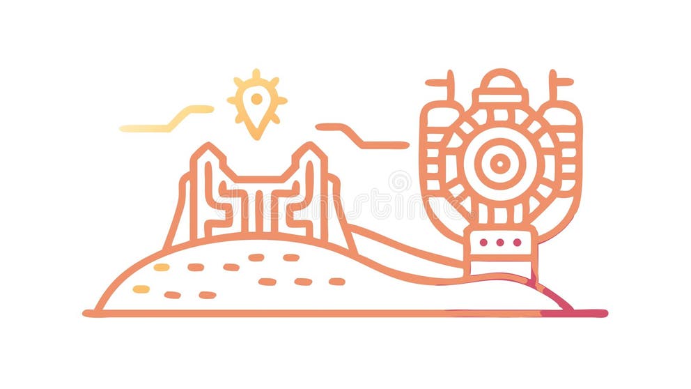 Ancient Ruins with Advanced Tech, Vector Design Generative AI Stock ...