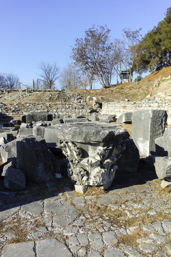 Ruins at Archaeological Area of Philippi, Greece Stock Image - Image of ...