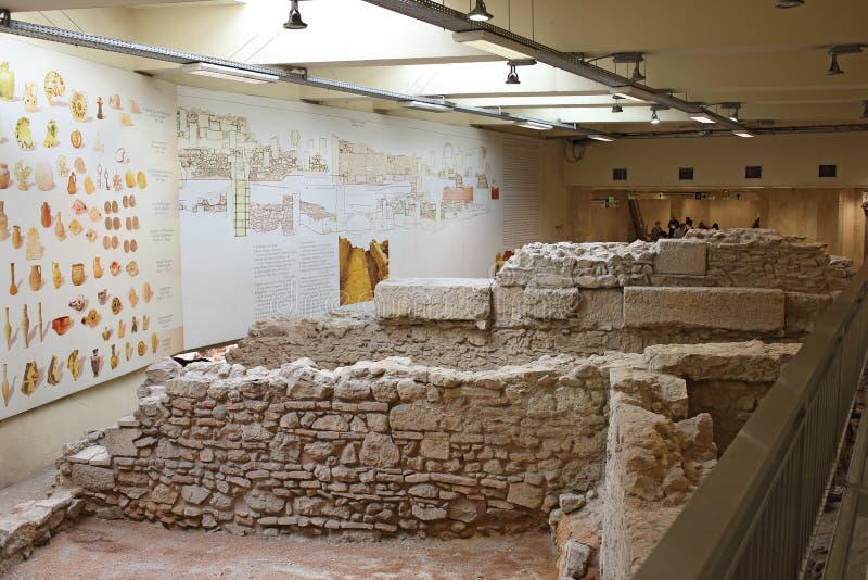 Ancient Ruins in Athens Subway Stock Photo - Image of building, ruins ...