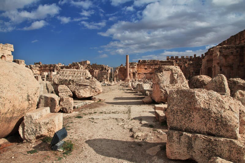 Ancient Ruins of Baalbek, Lebanon Editorial Photography - Image of ...