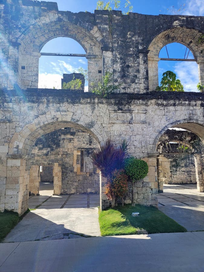 Ancient Ruins of the Barracks of Oslob Stock Image - Image of scenic ...