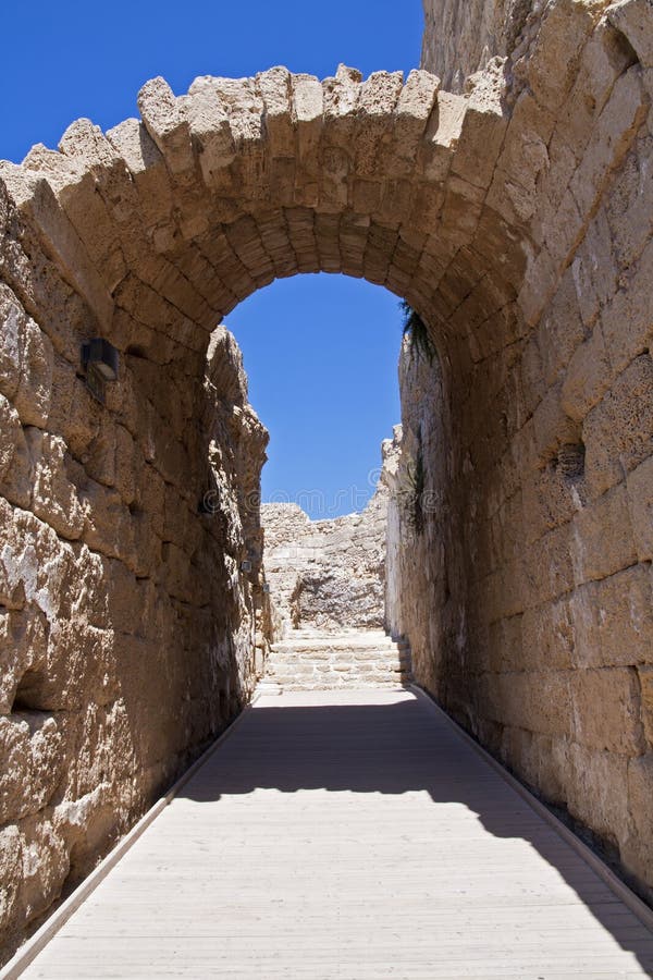 The Ancient Ruins of Caesarea Stock Photo - Image of caesarea ...
