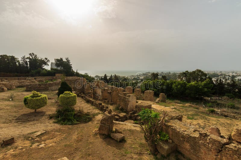 Ancient ruins of Carthage editorial image. Image of punic - 188045790