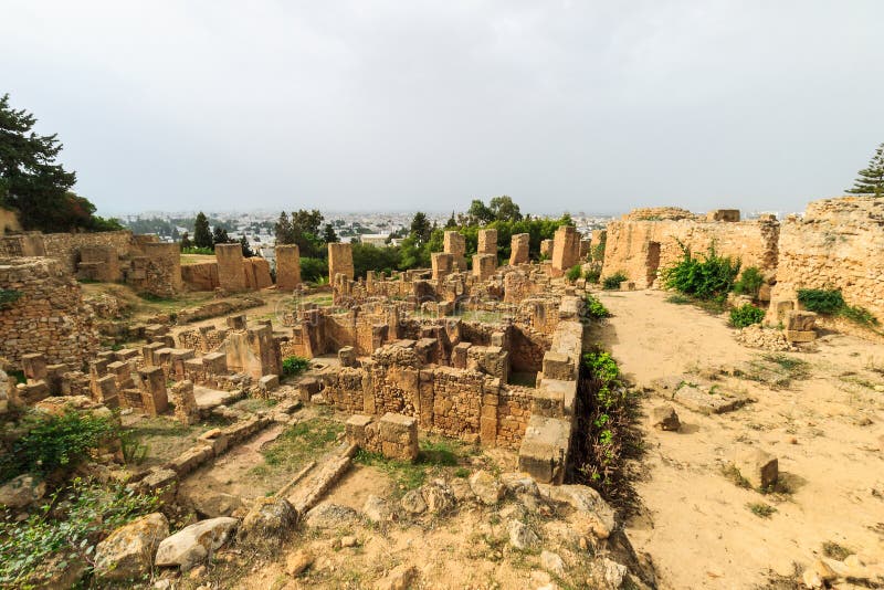 Ancient ruins of Carthage editorial photo. Image of architecture ...