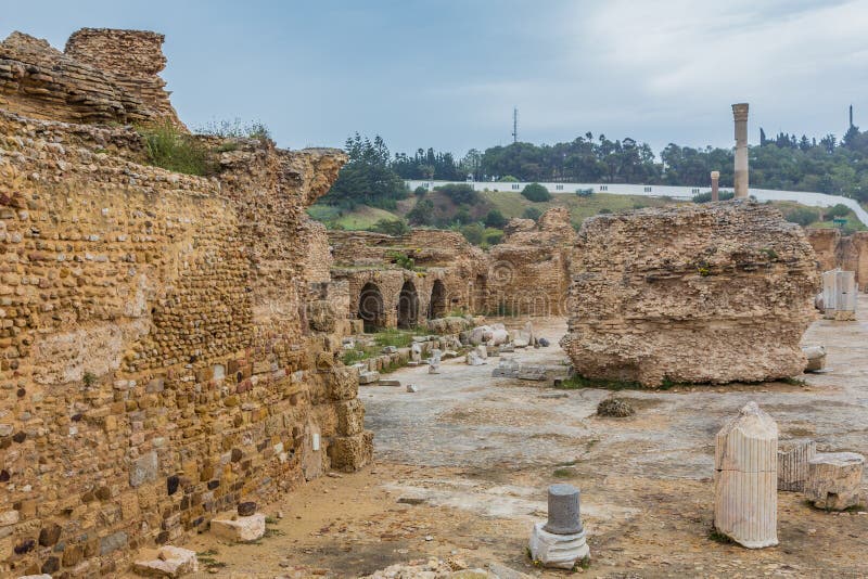 Ancient Ruins Of Carthage, Tunisia Stock Photo - Image of africa ...