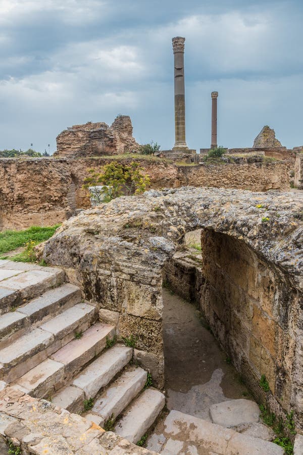 Ancient Ruins of Carthage, Tunisia Stock Photo - Image of mediterranean ...