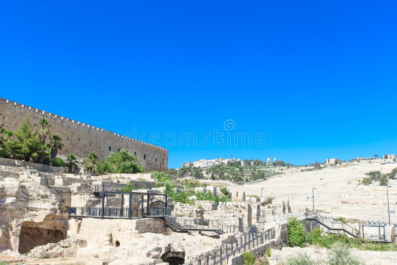 Ancient Ruins in the Center of Jerusalem Stock Photo - Image of muslim ...
