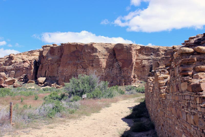 The Ancient Ruins of Chaco Canyon Stock Image - Image of stone ...