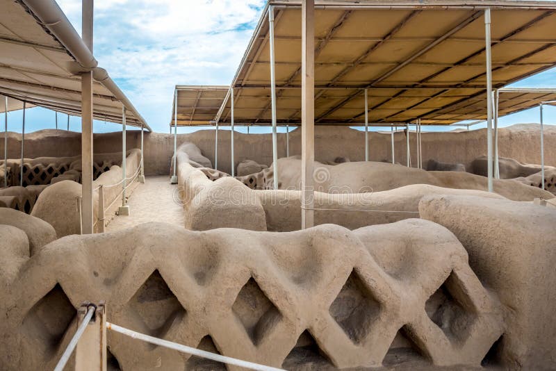 The Ancient Ruins of Chan Chan in Peru Stock Photo - Image of trek ...