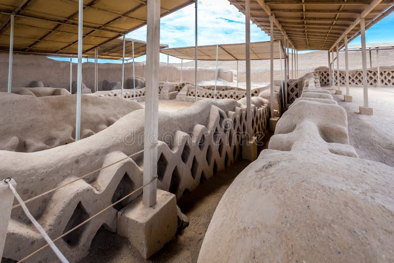 The Ancient Ruins of Chan Chan in Peru Stock Photo - Image of restored ...