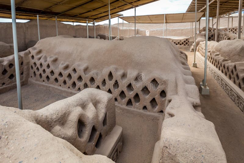 The Ancient Ruins of Chan Chan in Peru Stock Image - Image of columbian ...