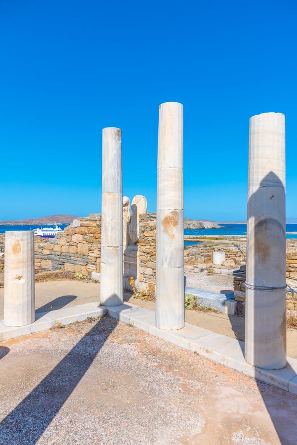 Ancient Ruins at Delos Island in Greece Stock Image - Image of antics ...